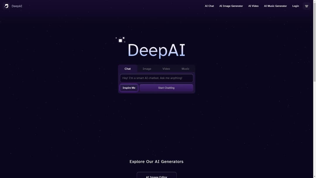 DeepAI - 创意生成的全能 AI 工具平台