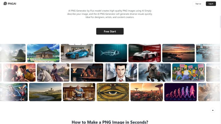 Png AI：免费AI PNG生成器，即时创作高质量透明图片