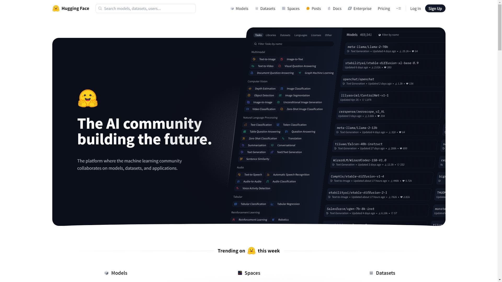 Hugging Face - 开源 AI 模型、数据集与部署平台 | 支持 Transformers、Spaces 与企业部署