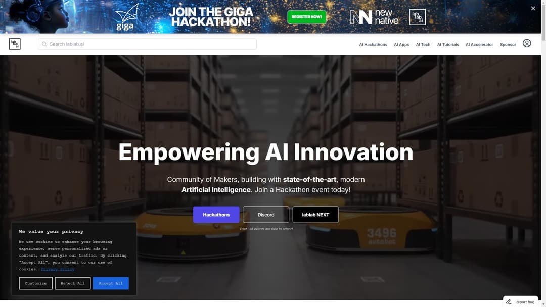 Lablab.ai - 全球 AI 创新社区与黑客松平台