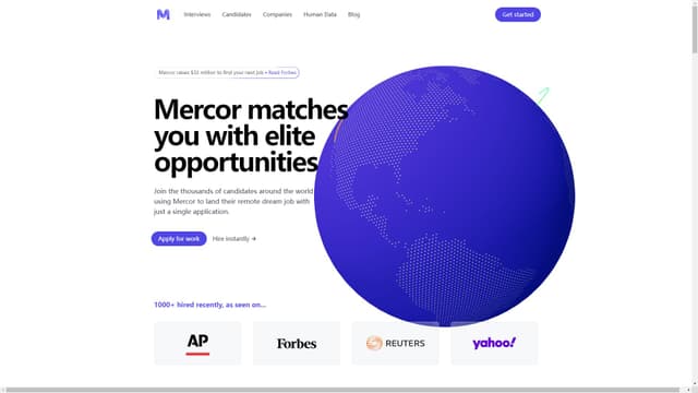Mercor - AI 驱动的人才平台，一次申请直达全球职位