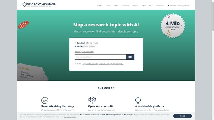 Open Knowledge Maps - AI科研知识地图，可视化文献检索