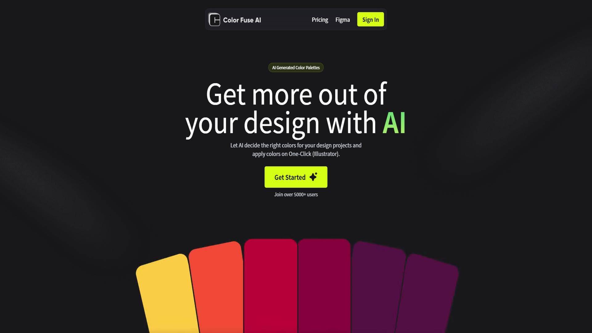 Color Fuse AI - AI 聊天调色板生成器：快速获取专业色彩方案