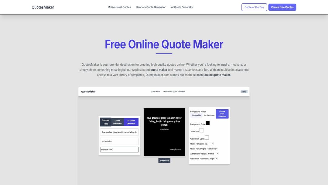 QuotesMaker - 免费在线语录生成与图片制作工具