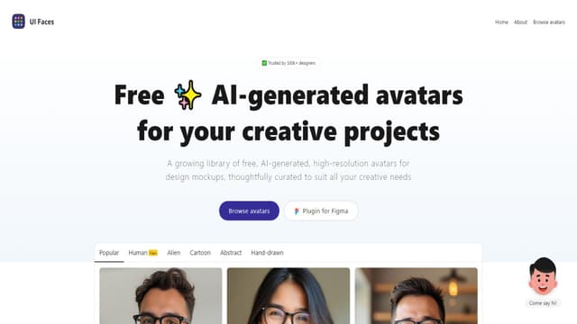 UI Faces – 免费 AI 生成高分辨率设计头像