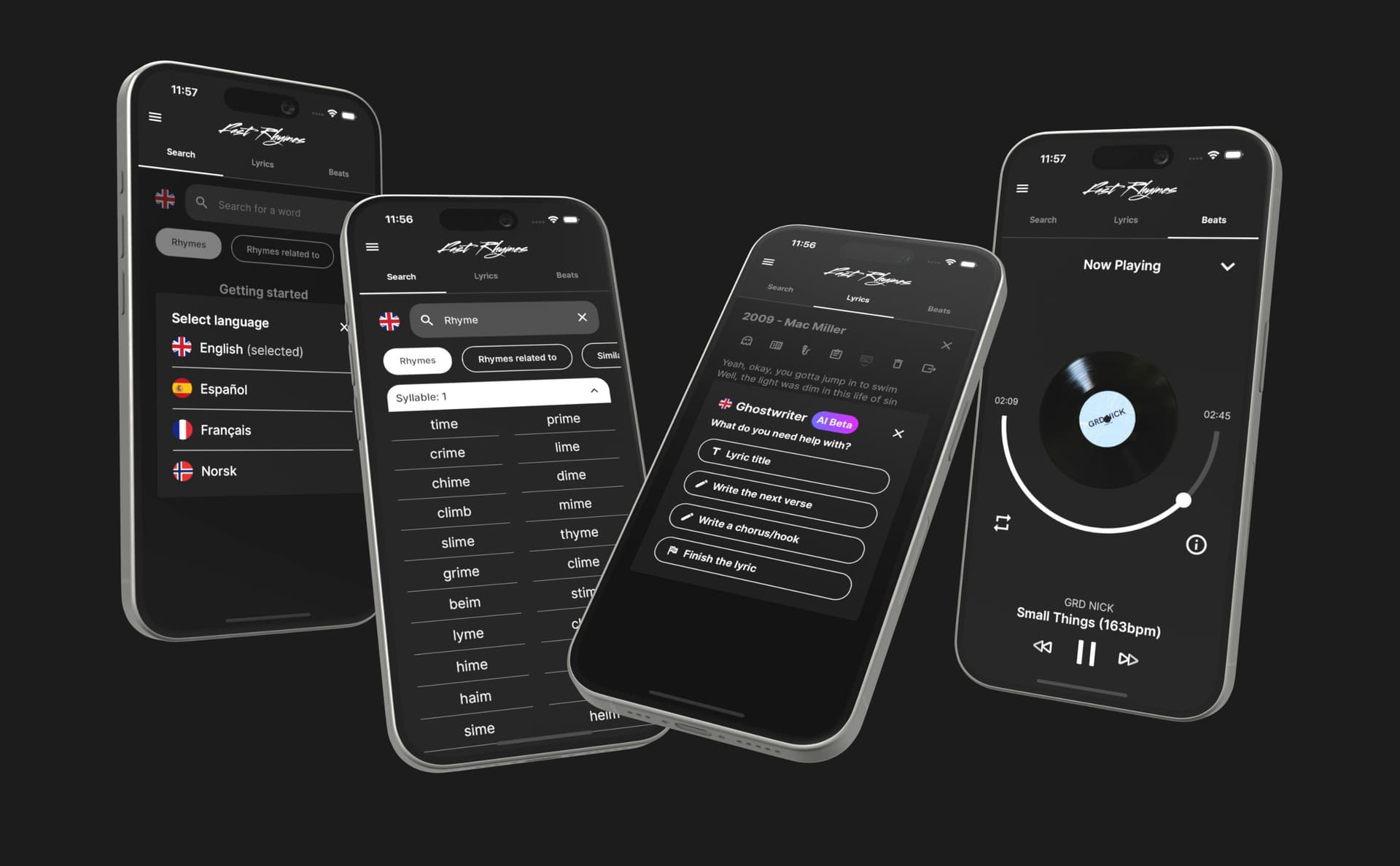 Fast Rhymes：智能押韵工具 | 歌曲创作与诗歌助手 | 多语言押韵查找