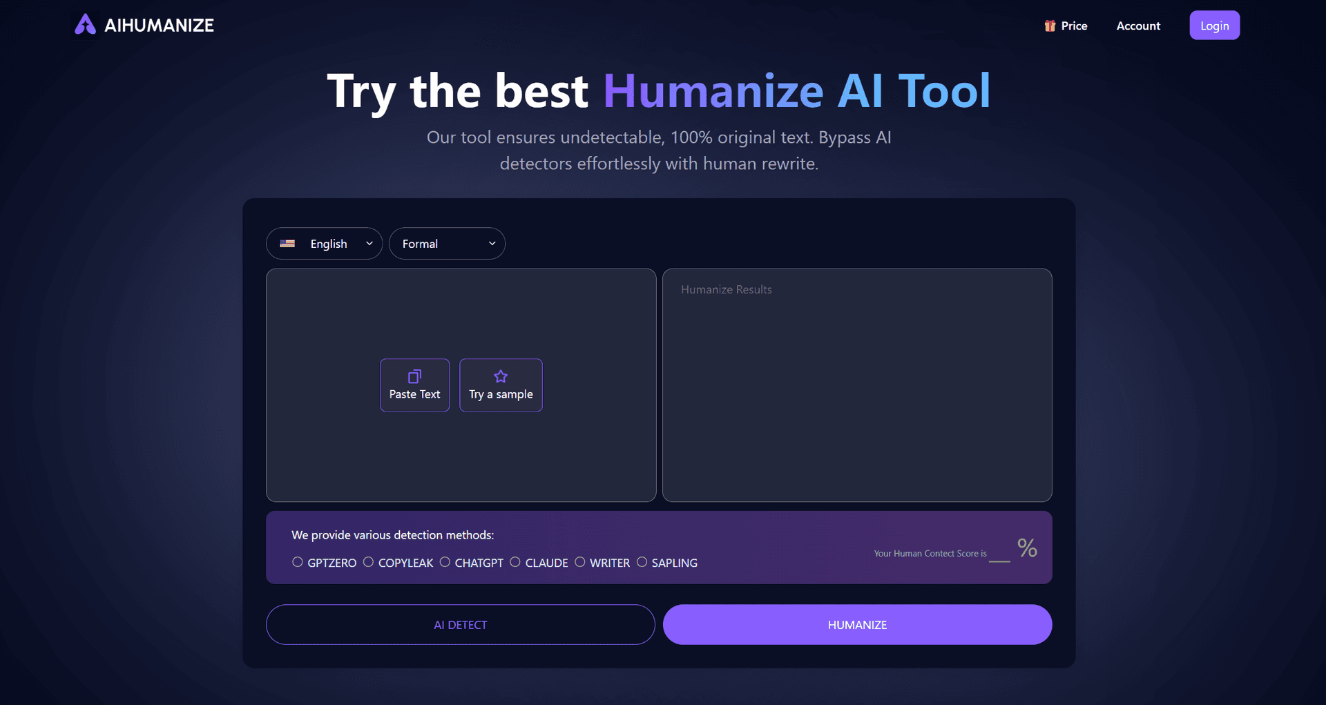 Humanize.im | 免费AI文本人性化：让内容更自然、不可检测
