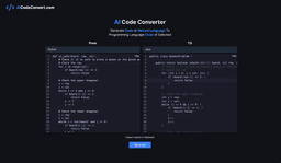 AI Code Converter - 免费多语言代码翻译与生成工具
