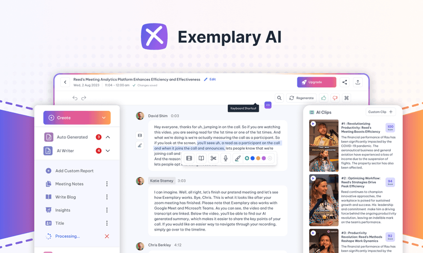 Exemplary AI - AI视频生成与内容再利用在线工具