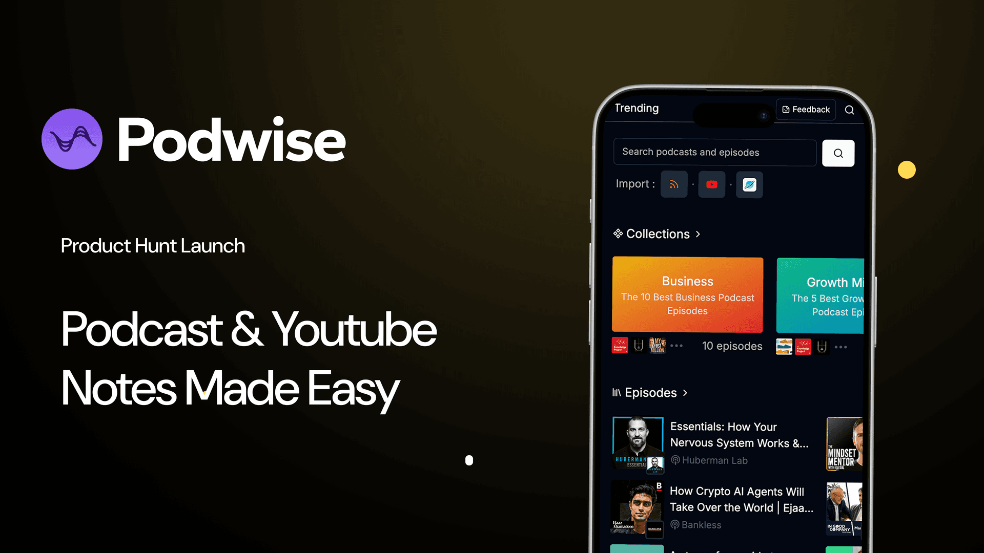 Podwise - AI播客摘要总结工具 | 自动生成思维导图与逐字稿