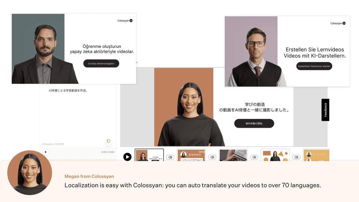 Colossyan Creator - 快速生成 AI 真人演示视频 | 视频内容自动化平台