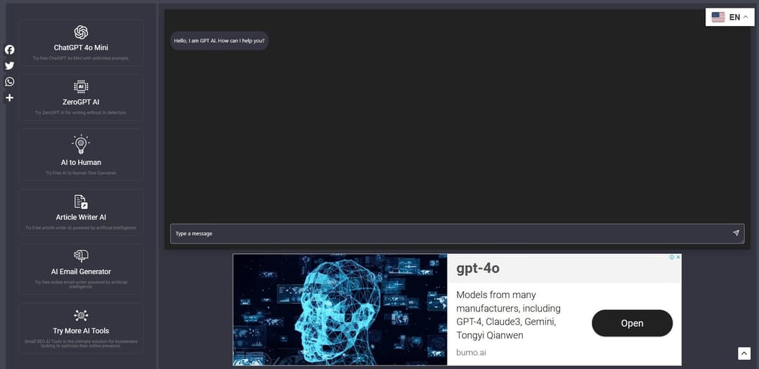 GPT AI Chat - 免费无限制 ChatGPT：智能对话、AI写作与文本转换工具