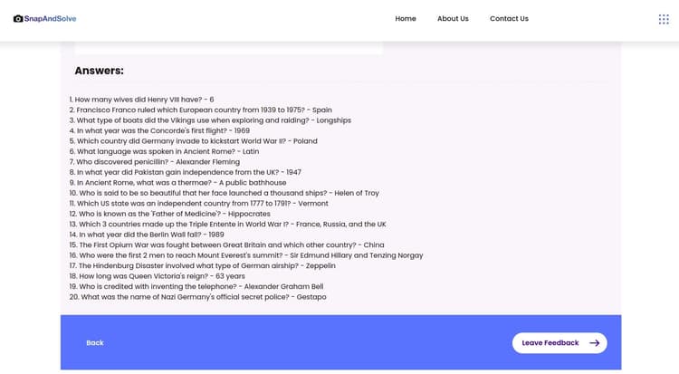 SnapAndSolve: 拍照解题 | AI 面试与作业解答神器