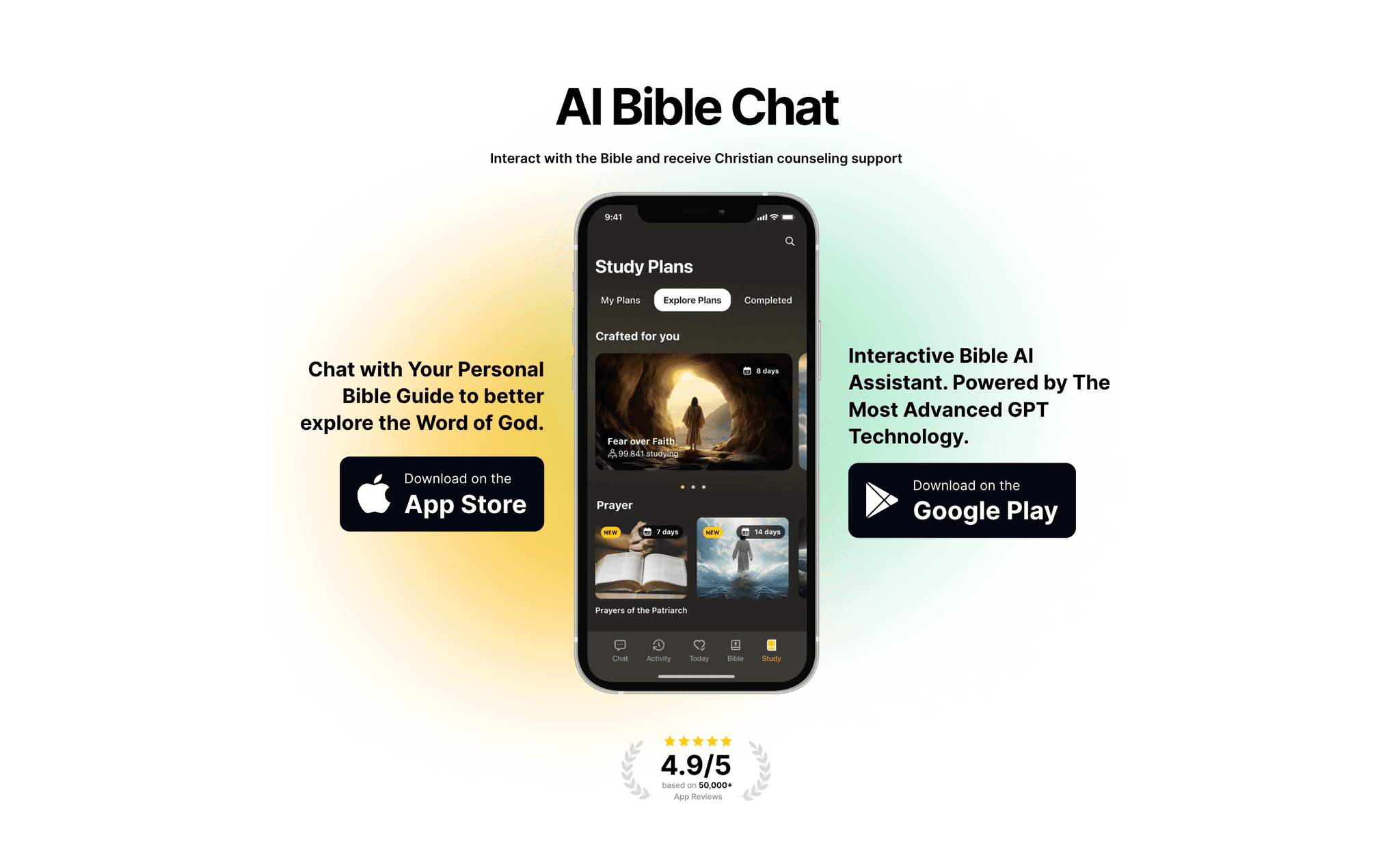 Bible Chat 官网 - 智能 AI 圣经研学、每日祷告与灵修 App