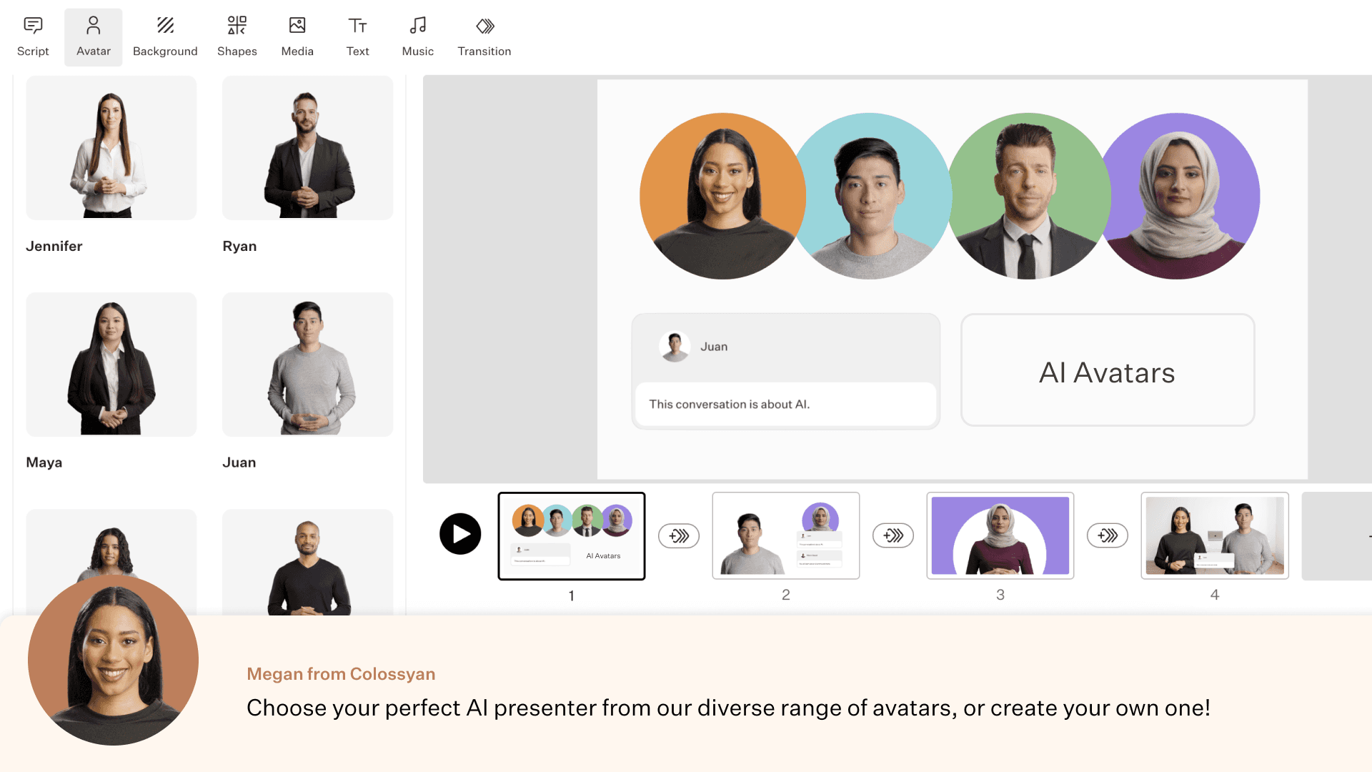 Colossyan Creator - 快速生成 AI 真人演示视频 | 视频内容自动化平台