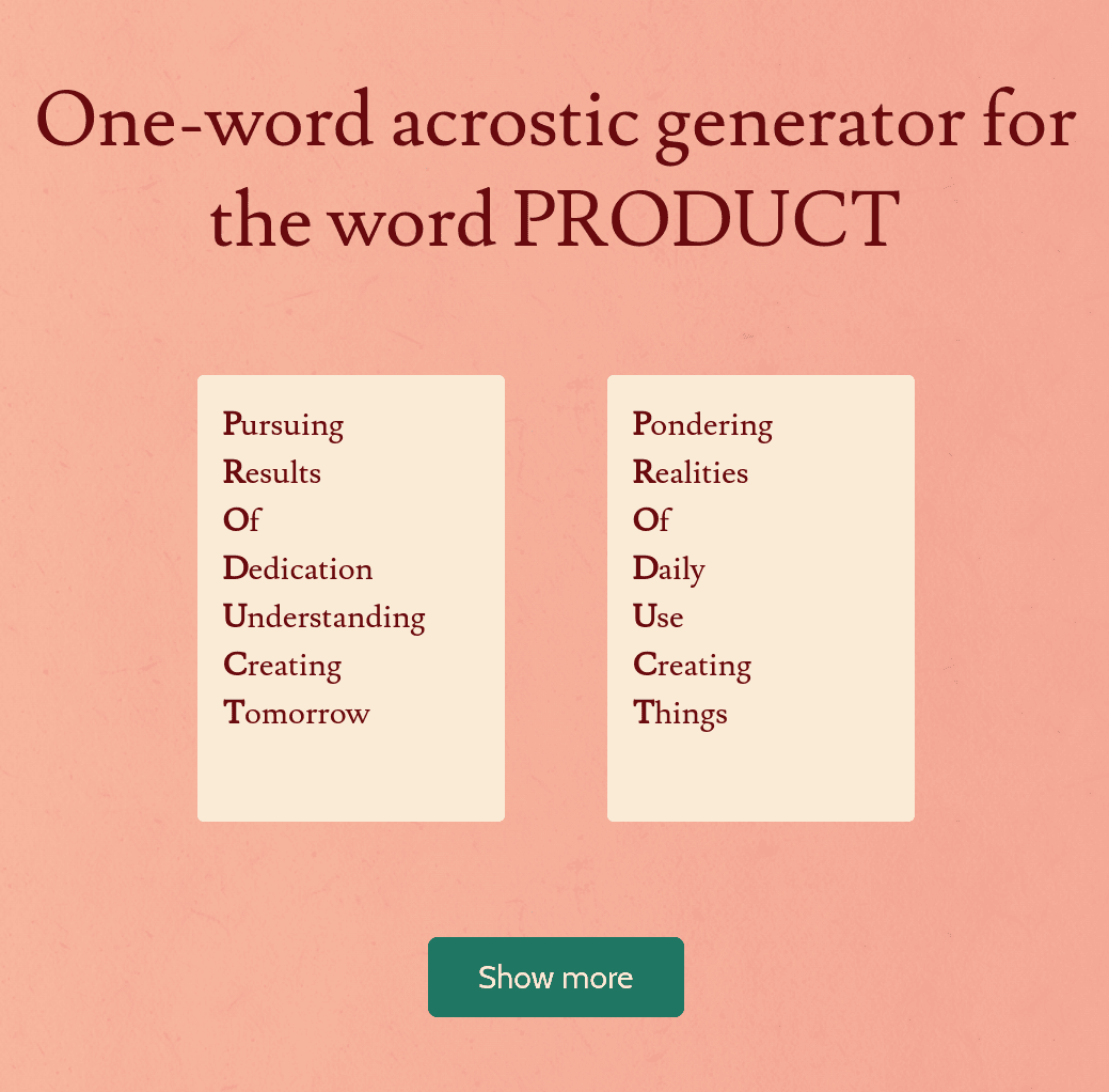 Acrostic.AI - 在线智能藏头诗生成器，快速创作创意诗句