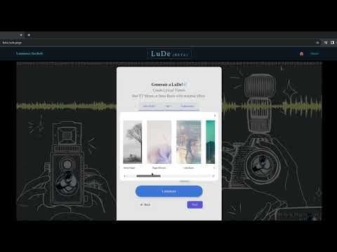 LuDe AI 视频生成器｜Luminous Decibels 在线创作工具