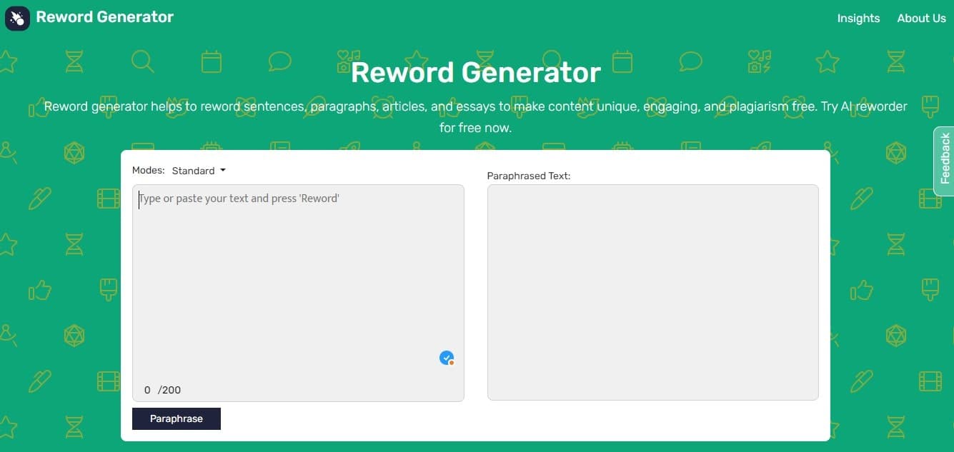 Reword Generator - 最佳免费在线 AI 改写工具 | 原创内容生成