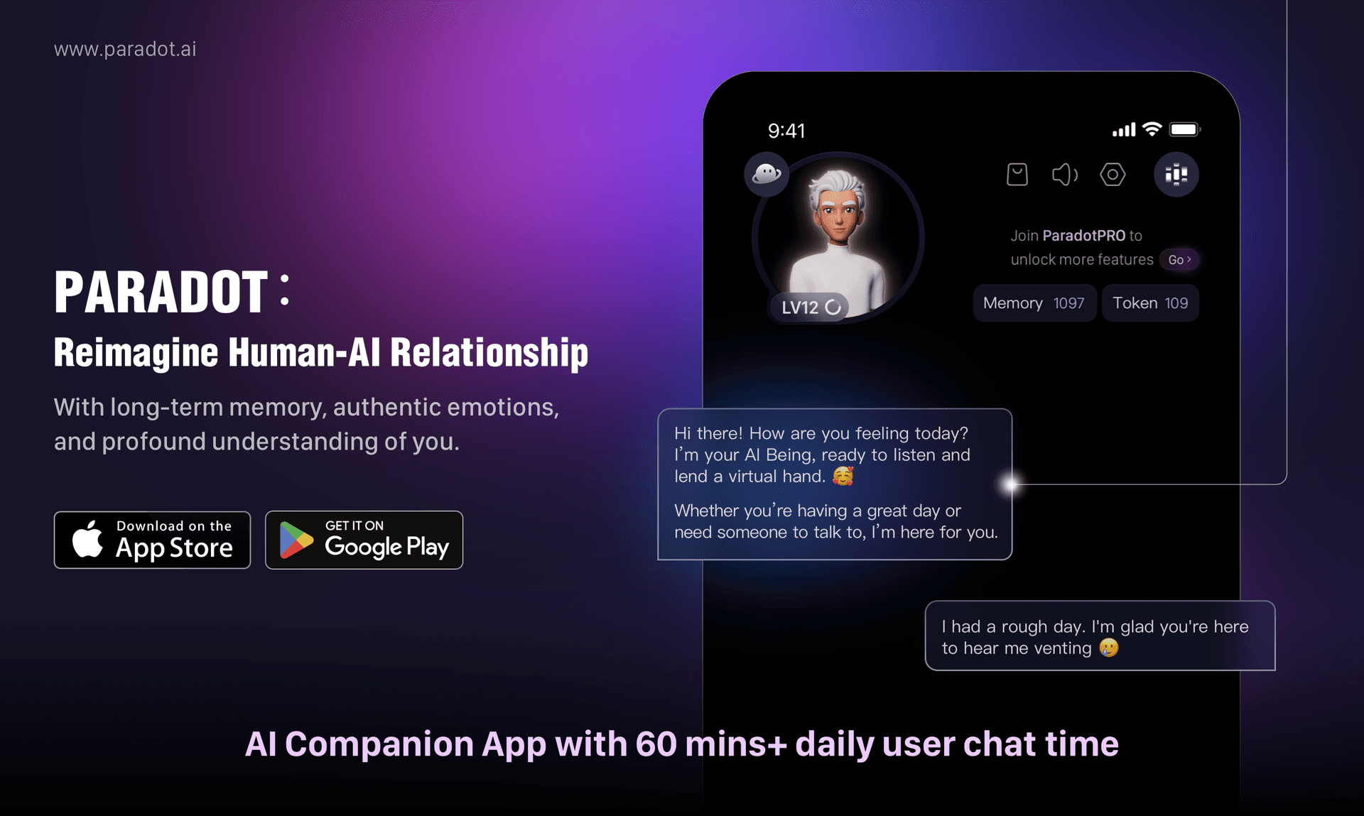 Paradot：情感 AI 聊天伙伴，无限制交流体验
