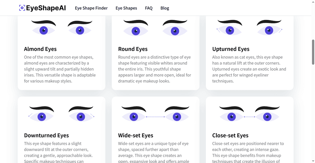 Eye Shapes | AI 眼型分析器，精准识别助您掌握美妆技巧