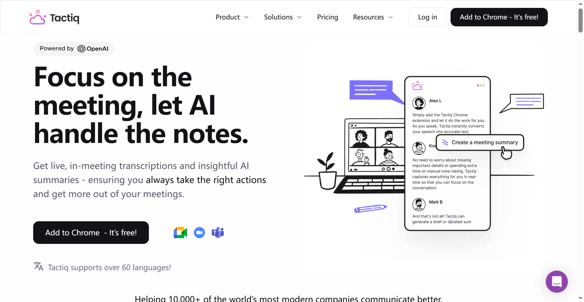 Tactiq.io 官网 - AI 会议助手 | 在线实时转录与总结