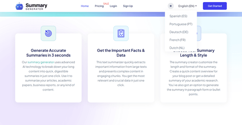 AI Summary Generator：免费在线文本摘要工具，一键智能提炼核心要点！
