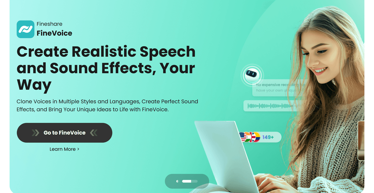 Fineshare: AI 音频工具 - 生成逼真语音、音乐和音效，提升音频创作