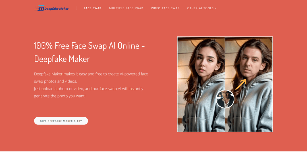 Deep Swapper：免费AI换脸在线工具 | 照片视频无缝换脸