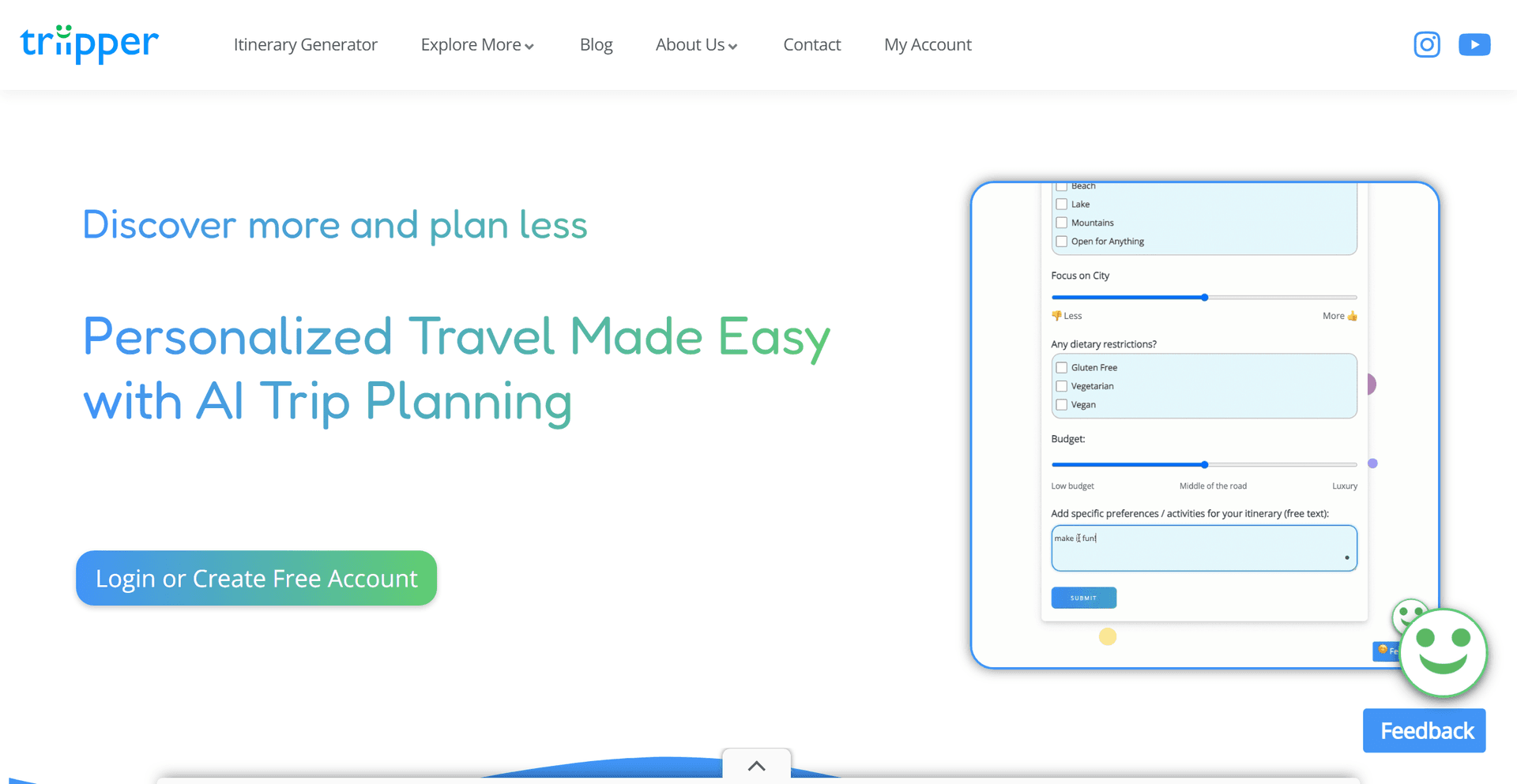 Tripplanner.ai 官方AI旅行规划器 - 在线定制行程与预订工具