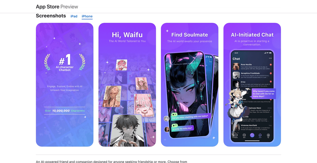 Hi Waifu AI聊天平台：虚拟伴侣与角色扮演互动社区