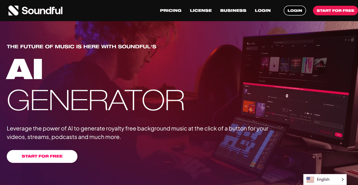 Soundful: AI音乐生成器 | 创作免版税背景音乐、MIDI、STEM和歌曲