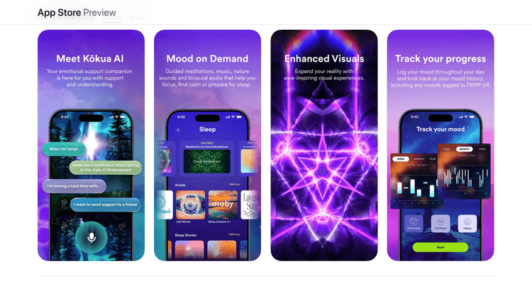 TRIPP - AI + VR 沉浸式心理健康平台，随时随地冥想与放松