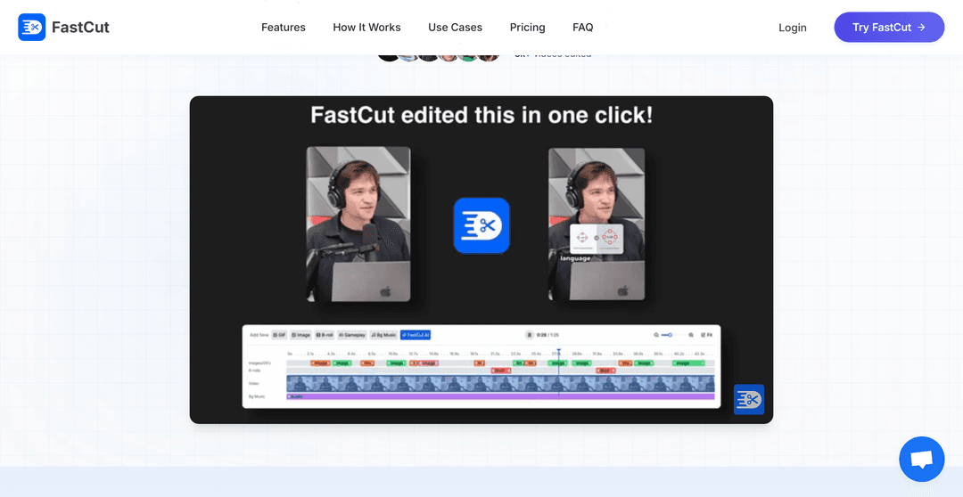 FastCut - AI驱动的视频剪辑工具 | 快速制作高转化短视频