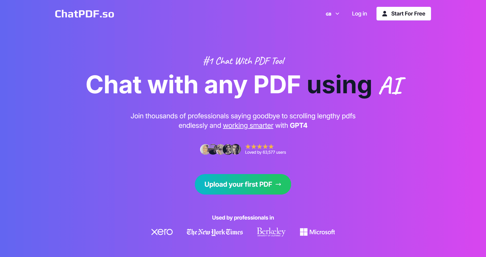 ChatPDF 国际版 - 在线 PDF AI 对话与总结工具 | 免费官网