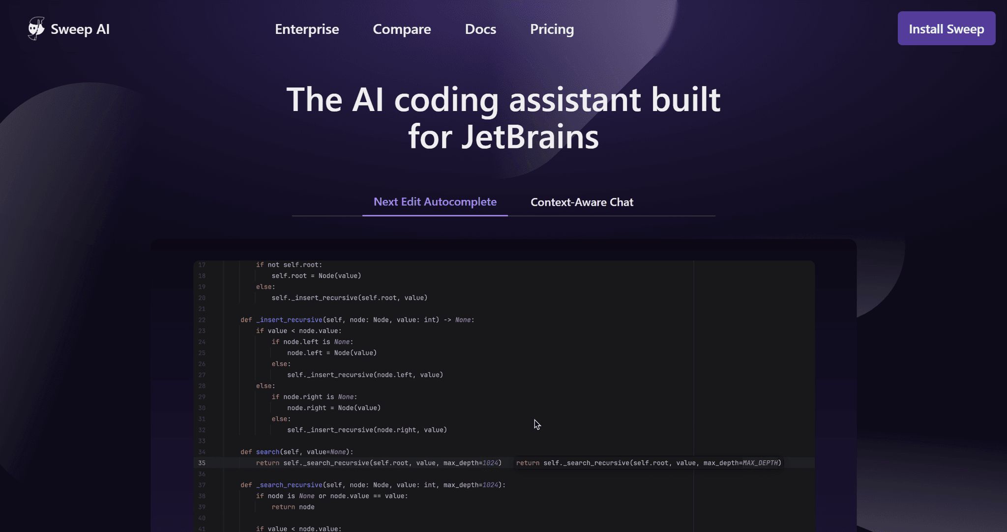 Sweep AI - 最强 JetBrains AI 编码助手 | 提升重构与测试效率