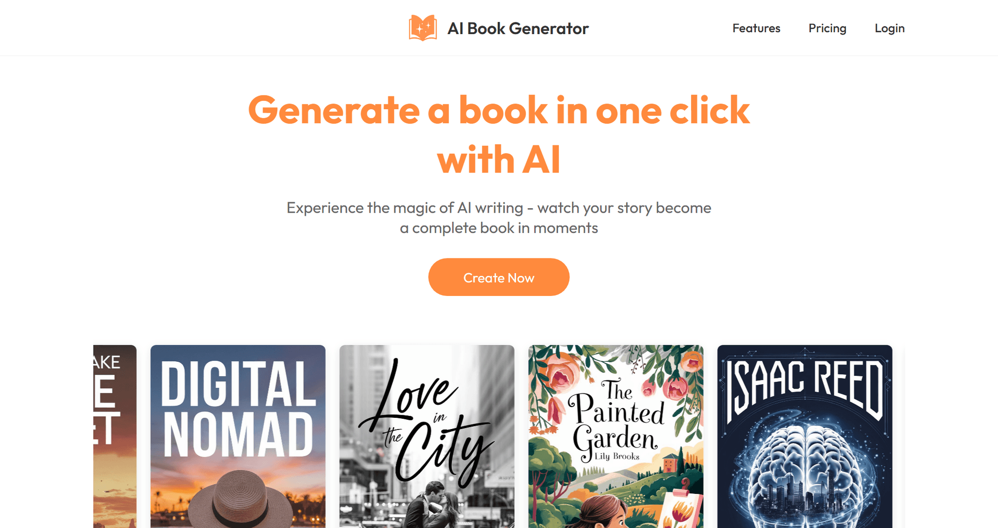 AI Book Generator - 一键生成电子书并快速出版 | 智能写作工具
