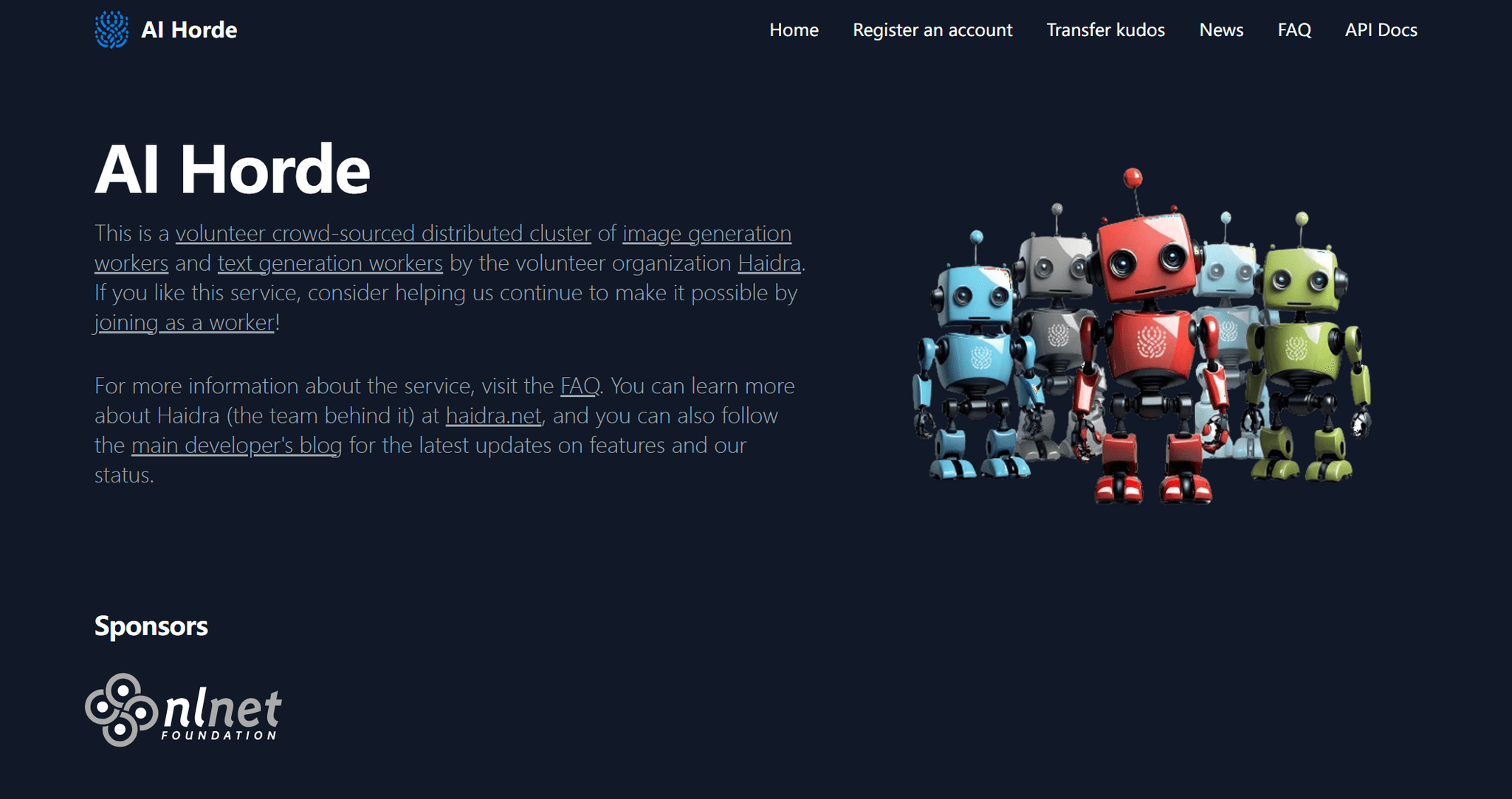 AI Horde - 开源分布式AI图像与文本生成工具官网