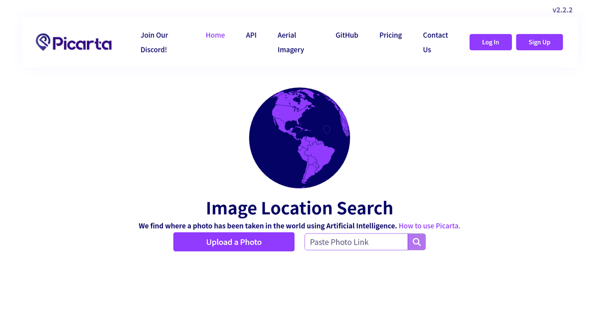 Picarta AI: 图片地理位置搜索 | AI 预测照片拍摄地点 GPS