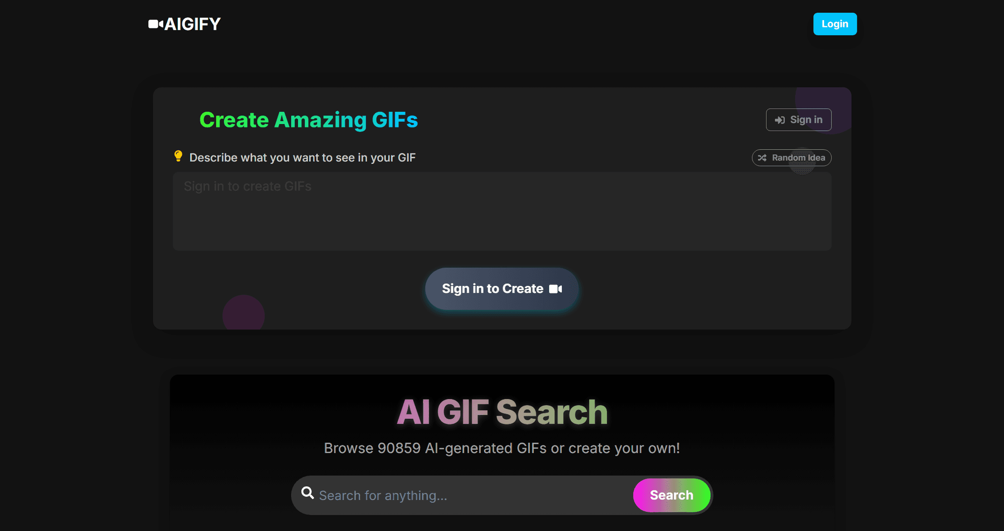 AIGIFY: AI GIF生成器 | 文字转动图，创意无限