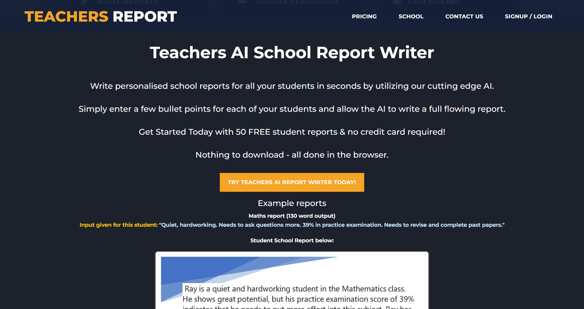 Teachers Report Writer - 在线 AI 学生评语生成工具