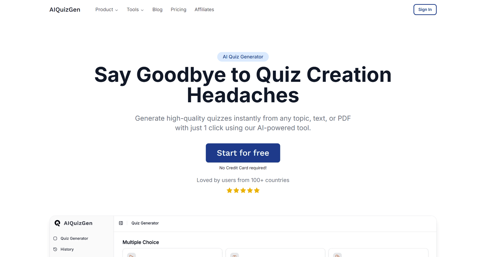 Questgen：AI智能测验生成器，一键从文本、PDF、视频创建选择题、判断题等