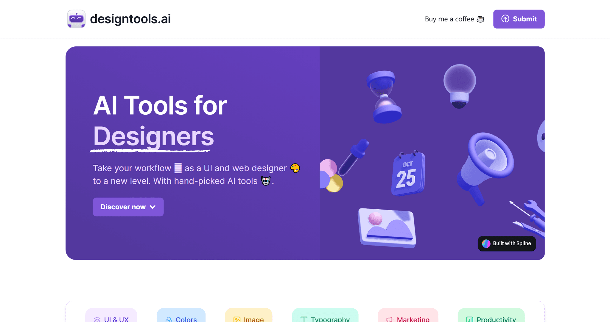 DesignTools AI - 最全 AI 设计工具导航 | 提升 UI/UX 效率