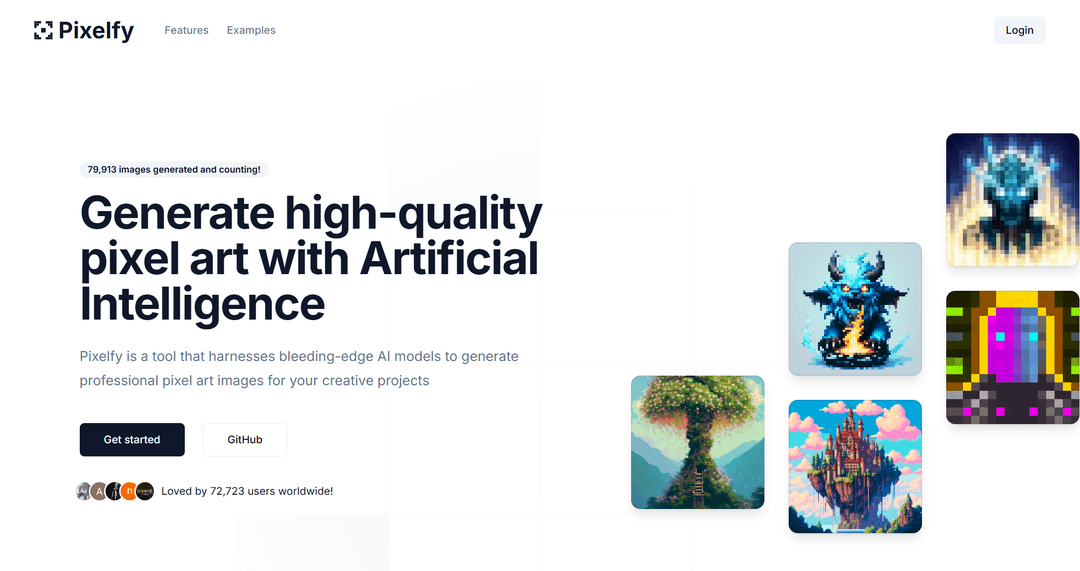 Pixelfy - AI 像素艺术生成工具 | 快速创作高质量像素图像
