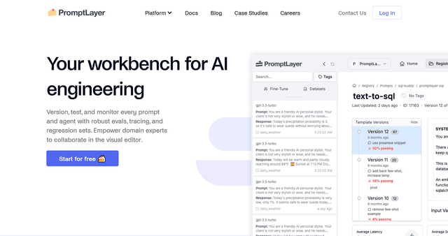 PromptLayer - 领先的 AI 提示词管理、评估与可观测性平台