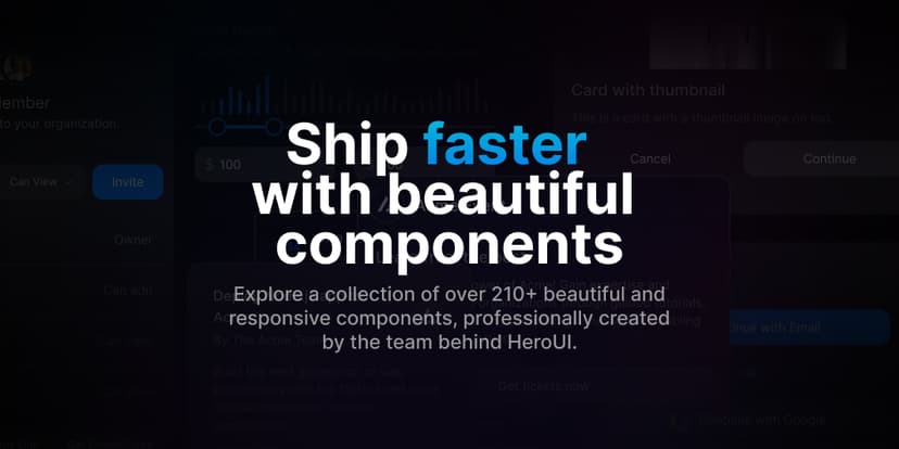 HeroUI Pro：优质React UI组件库，加速AI与电商应用开发