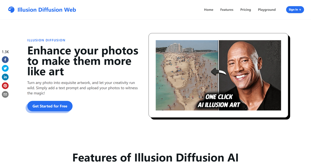 Illusion Diffusion：免费AI图片幻觉生成器，在线将照片变为艺术