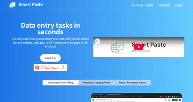 Smart Paste - 高效数据录入与表格提取浏览器扩展
