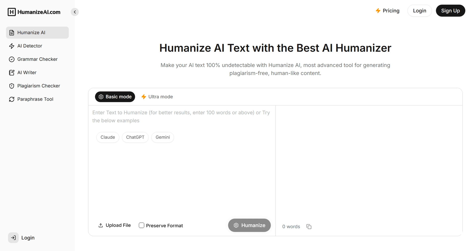 Humanize.im | 免费AI文本人性化：让内容更自然、不可检测