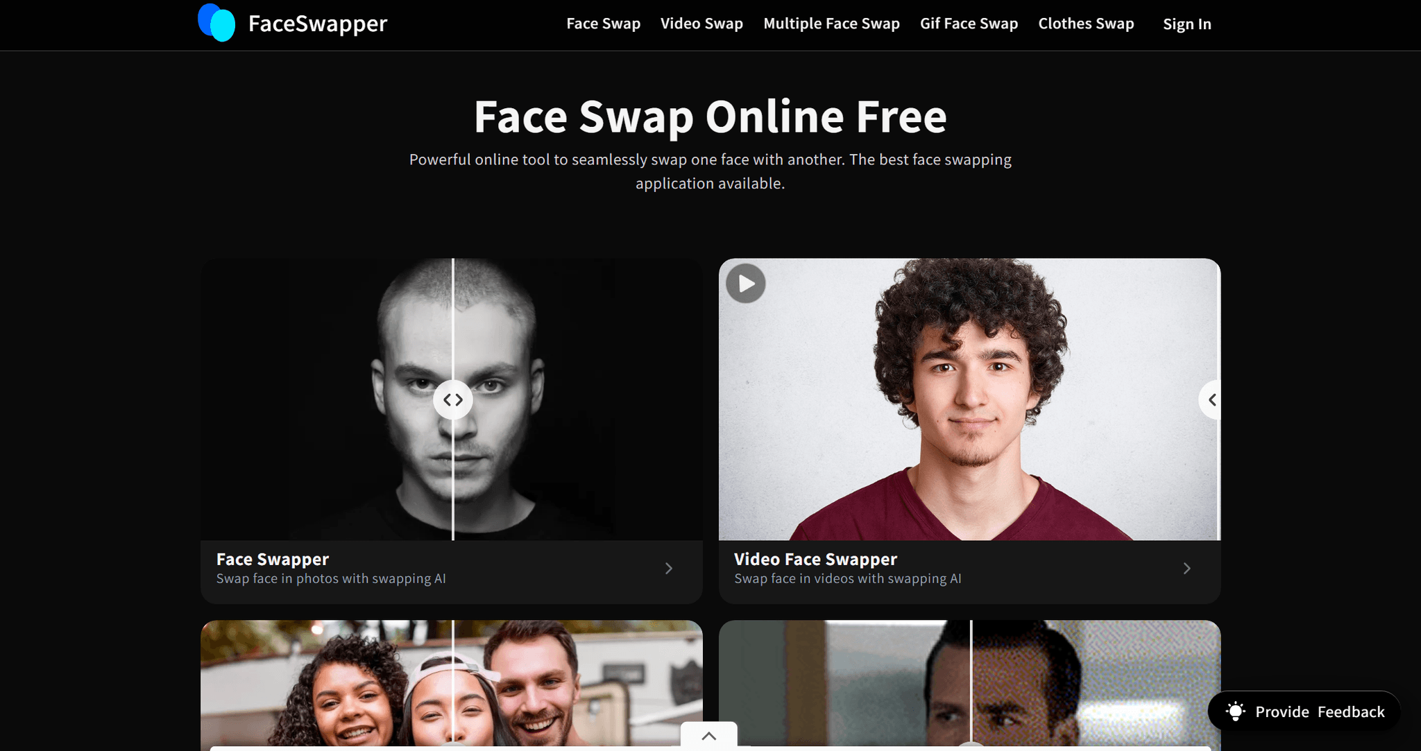 FaceSwapper 在线 AI 换脸工具 | 免费换脸照片、视频、GIF
