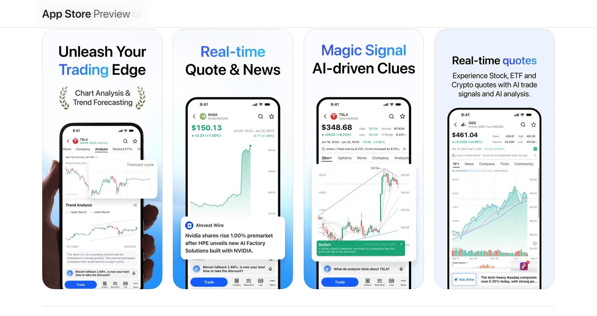 AInvest AI股票投资工具 - 智能选股与交易信号 | 官方版下载